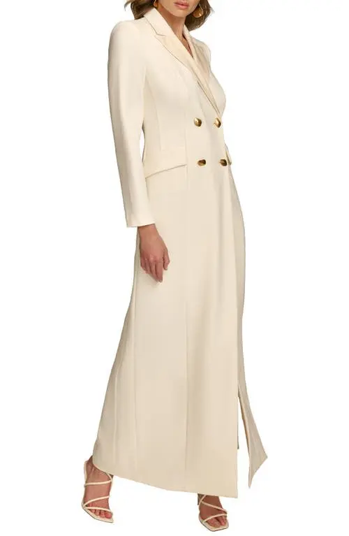 Donna Karan New York Double-breasted Crepe Blazer Gown