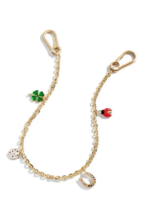 Baublebar Embellished Chain Strap Bag Charm - Gold Multi - Luck Charms