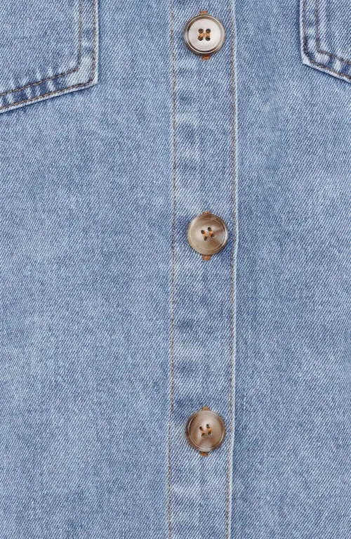 PETAL & PUP Anicia Oversized Denim Shirt - Light