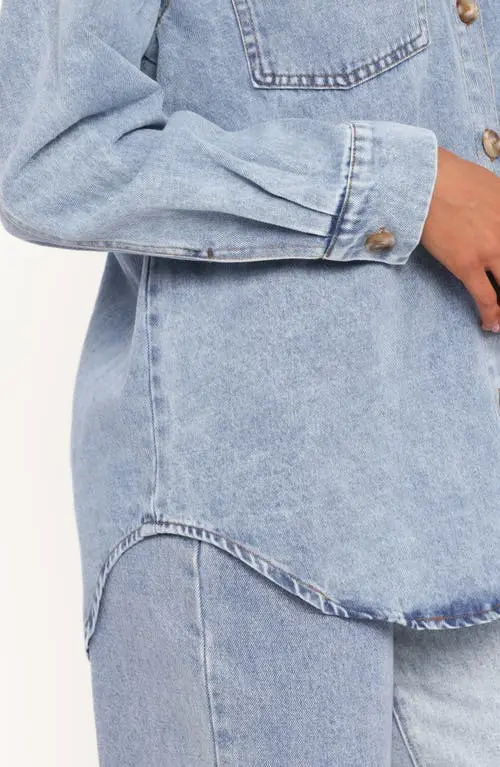 PETAL & PUP Anicia Oversized Denim Shirt - Light