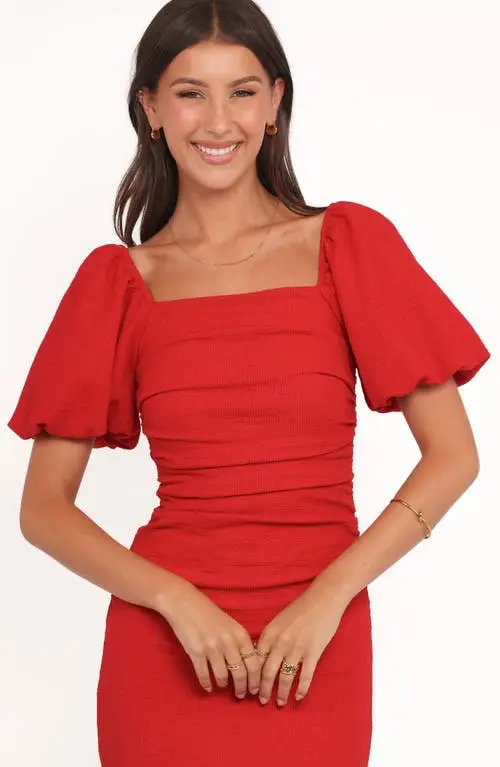 PETAL & PUP Cary Ruched Sheath Dress