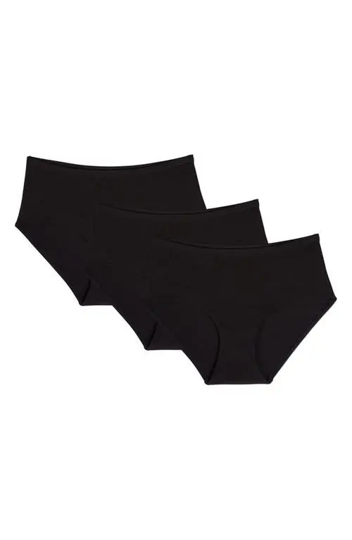 MEMOI Stretch Modal 3-pack Briefs - Black