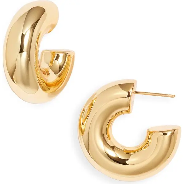 Nest Jewelry High Polish Chunky Hoop Earrings - Gold