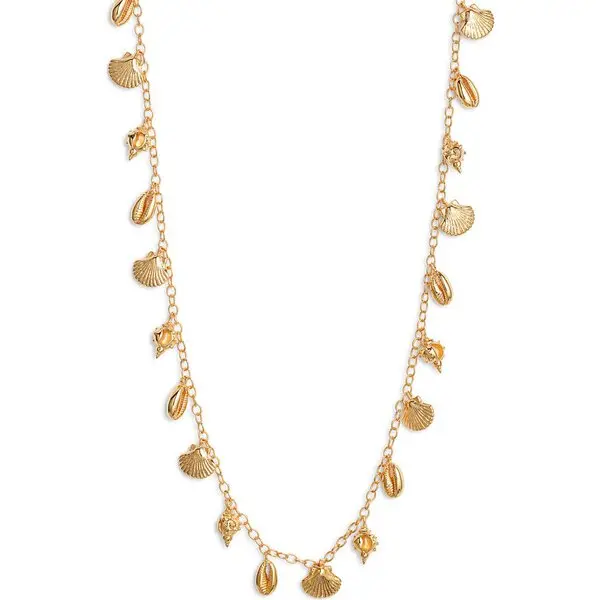 Nest Jewelry Tiny Shells Charm Necklace - Gold