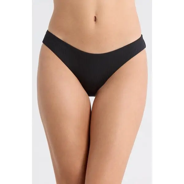 BECCA By Rebecca Virtue Modern Edge Adela Hipster Bikini Bottoms - Black