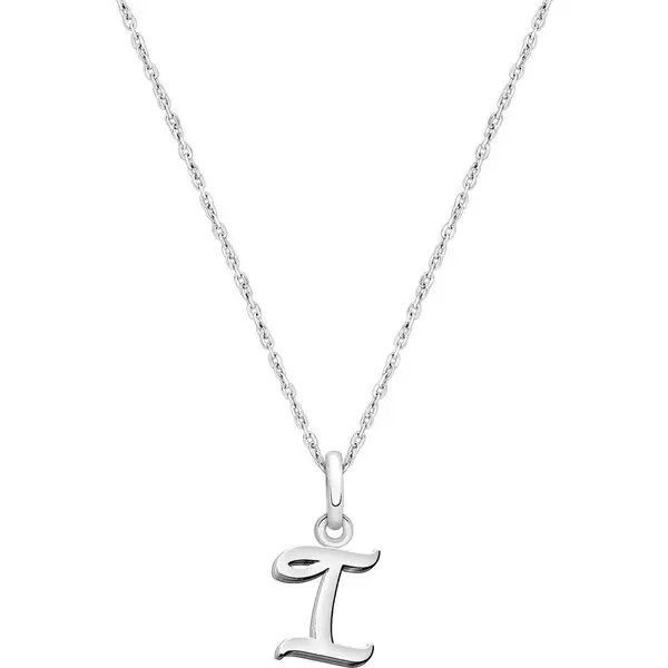 TINY BLESSINGS Sterling Silver Initial Necklace - Silver - I