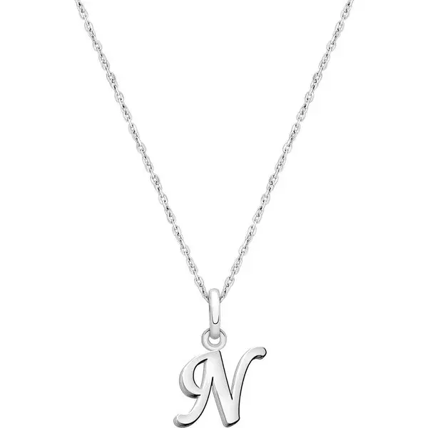TINY BLESSINGS Sterling Silver Initial Necklace - Silver - N