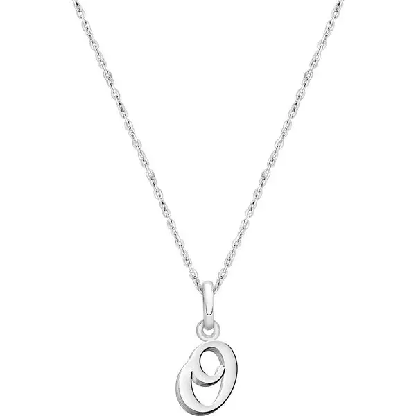TINY BLESSINGS Sterling Silver Initial Necklace - Silver - O