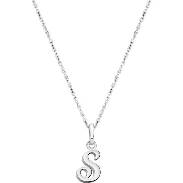 TINY BLESSINGS Sterling Silver Initial Necklace - Silver - S