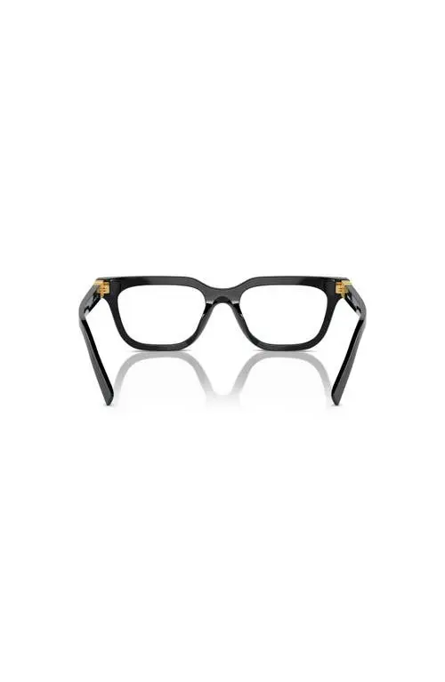 Miu Miu 51mm Rectangle Optical Glasses - Black
