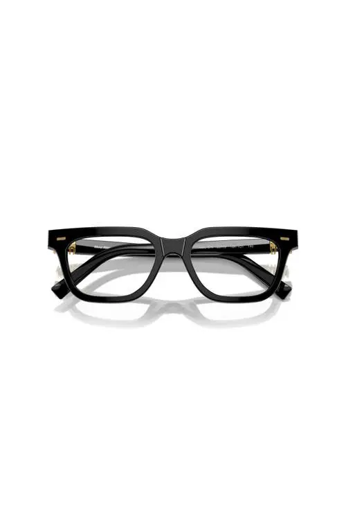Miu Miu 51mm Rectangle Optical Glasses - Black