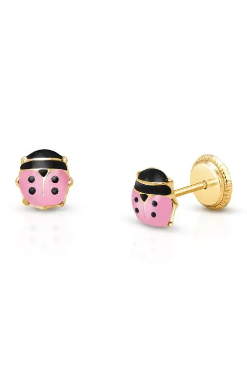 TINY BLESSINGS 14k Gold Ladybug Stud Earrings - 14k Yellow Gold