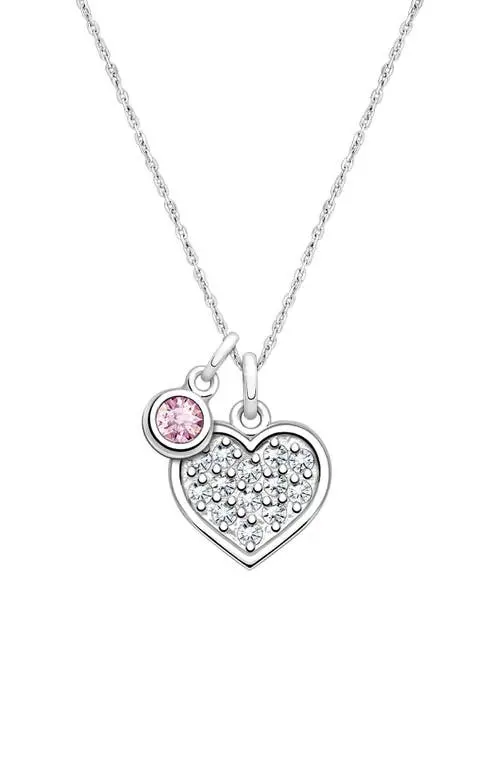 TINY BLESSINGS Sterling Silver Heart Birthstone Necklace - June