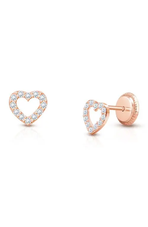 TINY BLESSINGS 14k Gold Love Of Mine Stud Earrings - 14k Rose Gold