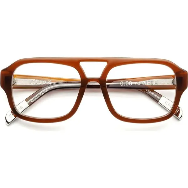 CADDIS Neta Aviator Reading Glasses - Polished Gopher