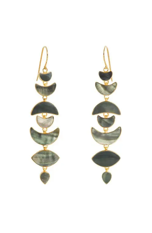 FREYA ROSE Warrioress Drop Earrings - Noir Moon