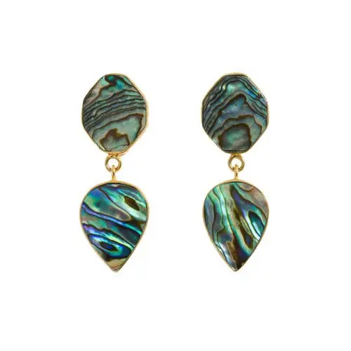 FREYA ROSE Warrioress Wonder Paua Shell Earrings - Paua Drop