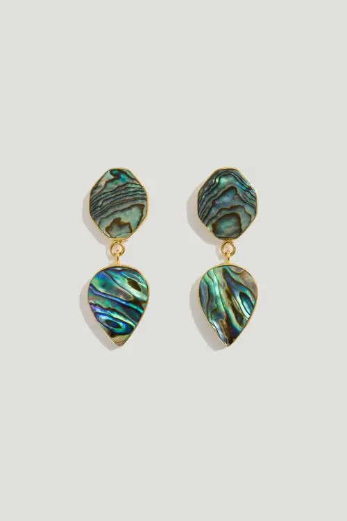 FREYA ROSE Warrioress S Paua Shell Earrings - Paua Drop
