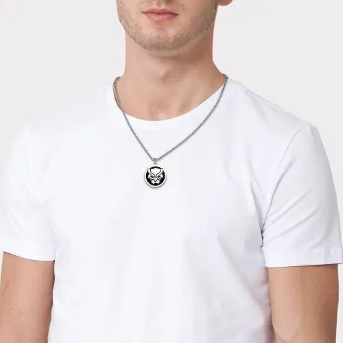 MARVEL Black Panther Stainless Steel Pendant Necklace