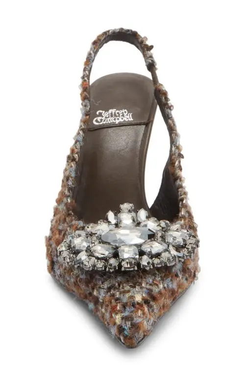 Jeffrey Campbell Regards Slingback Pump - Grey Multi Tweed