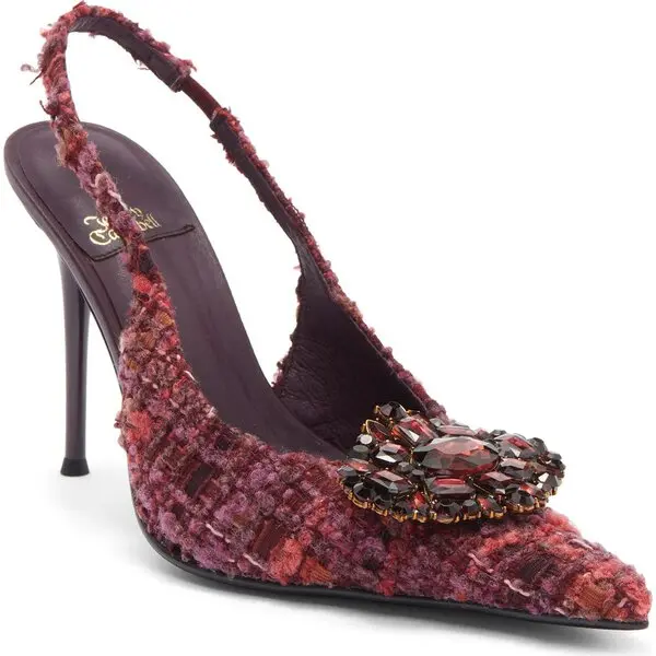 Jeffrey Campbell Regards Slingback Pump - Purple Multi Tweed