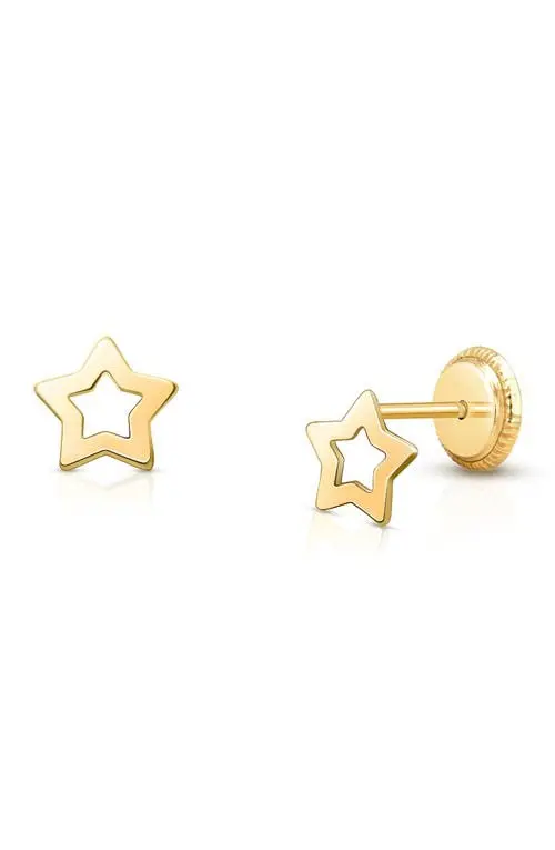 TINY BLESSINGS 14k Gold Wish Upon A Star Stud Earrings - 14k Yellow Gold