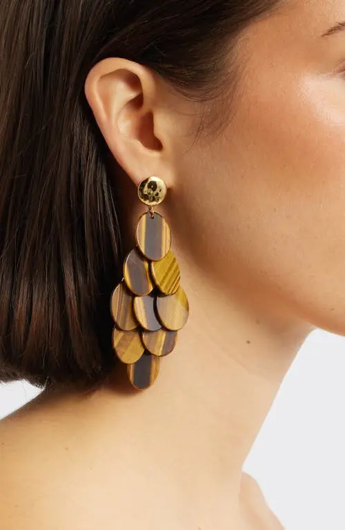 Nest Jewelry Chandelier Drop Earrings - Brown