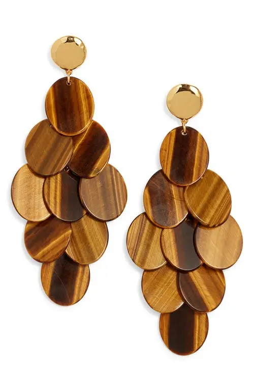 Nest Jewelry Chandelier Drop Earrings - Brown