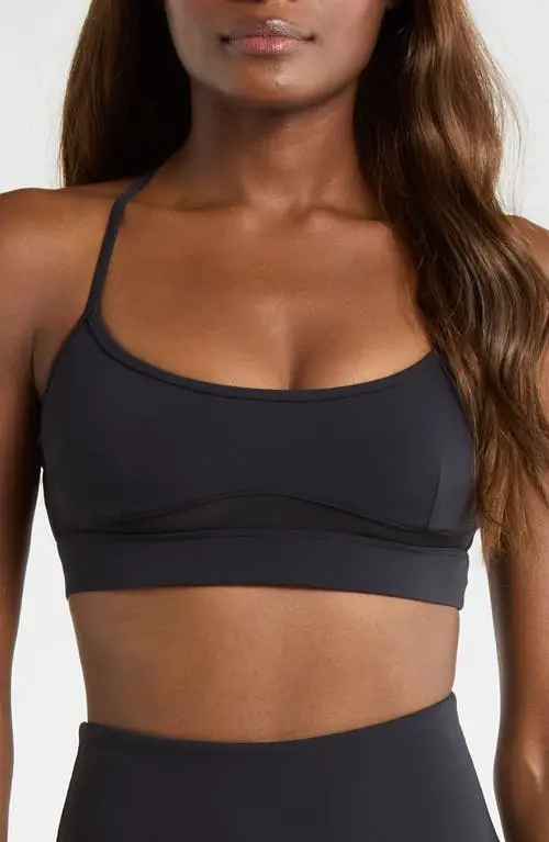 MPG Sculpt Mesh Inset Sports Bra - Black