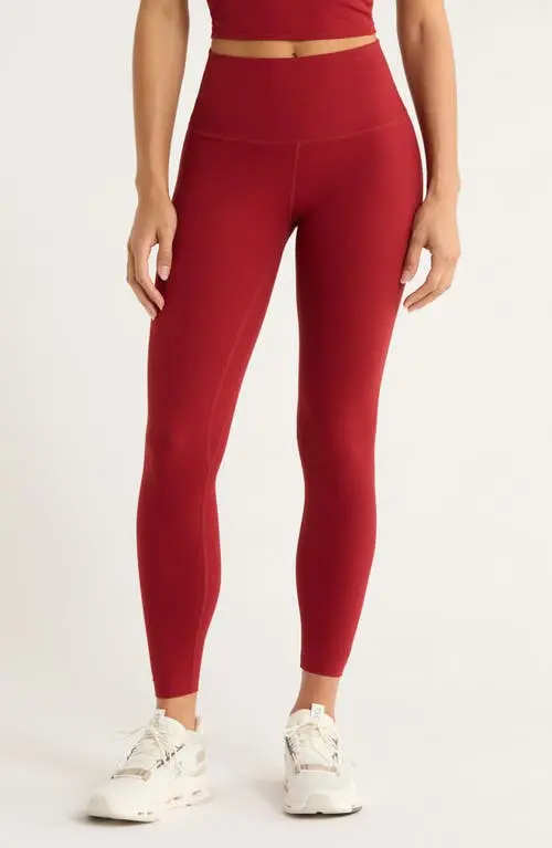 MPG Ribbed Leggings - Merlot