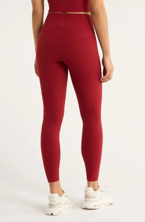 MPG Ribbed Leggings - Merlot