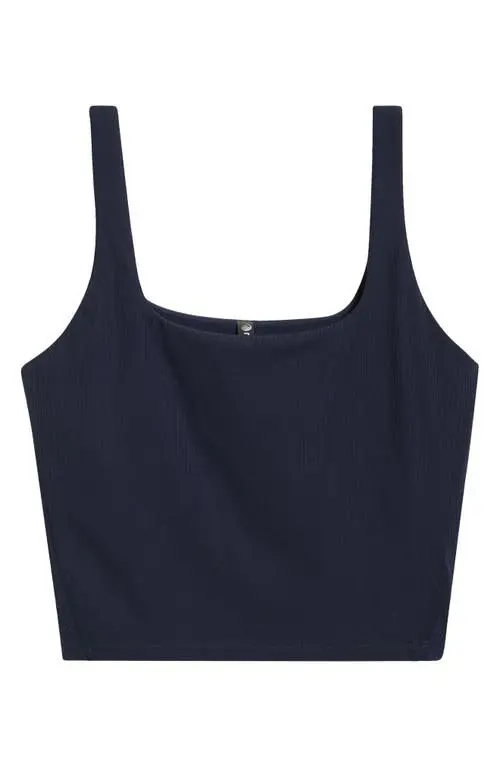 MPG Crop Rib Tank Top - Navy Blazer