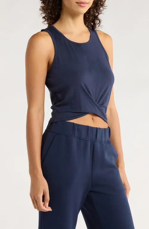 MPG Twist Front Cropped Tank Top