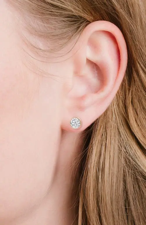 CRISLU Cubic Zirconia Bezel Stud Earrings