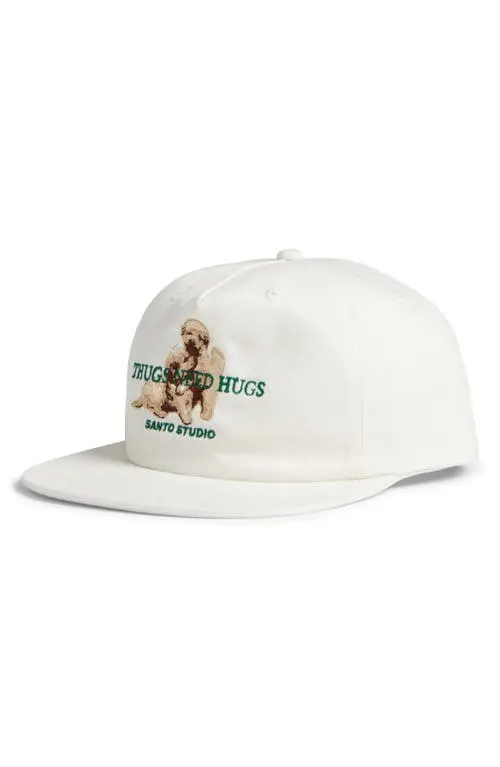 SANTO STUDIO Thugs Need Hugs Baseball Cap - Cream
