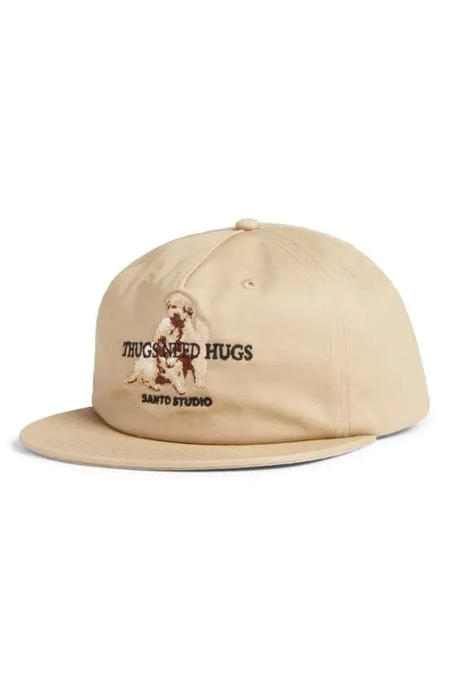 SANTO STUDIO Thugs Need Hugs Baseball Cap - Tan