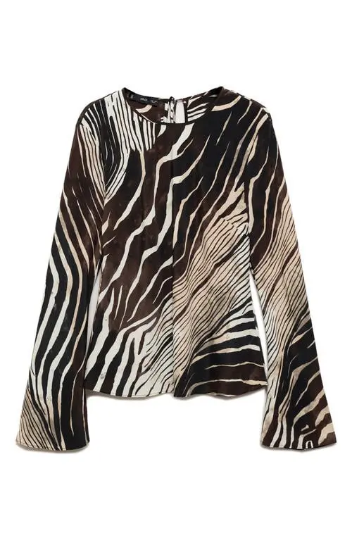 Mango Zebra Print Top