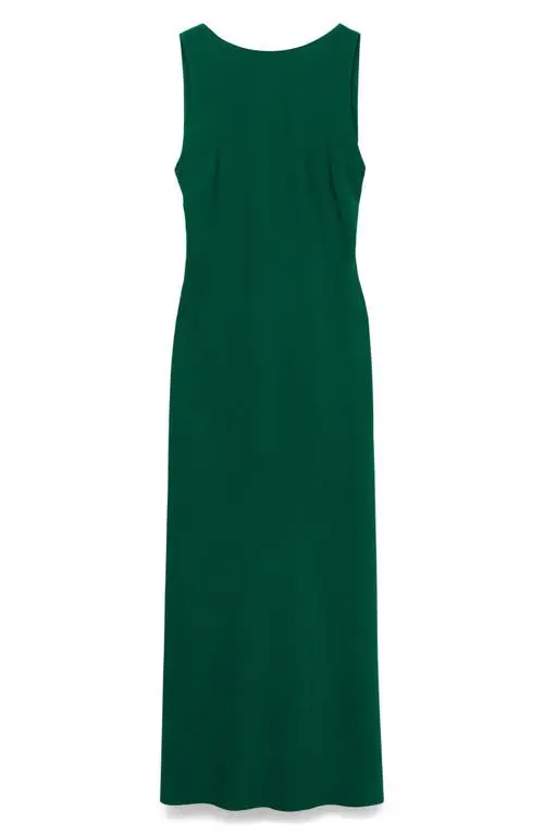 Mango Sleeveless Satin Midi Dress With Open Back