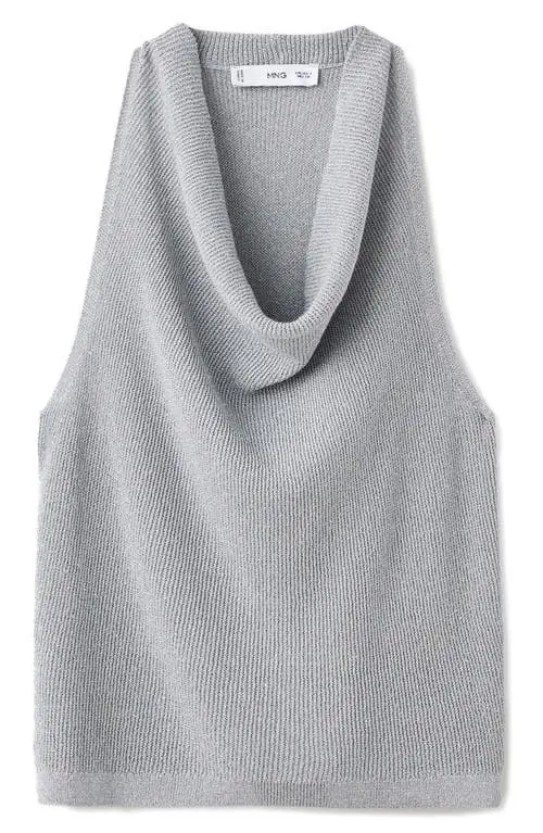 Mango Metallic Cowl Neck Sweater Vest