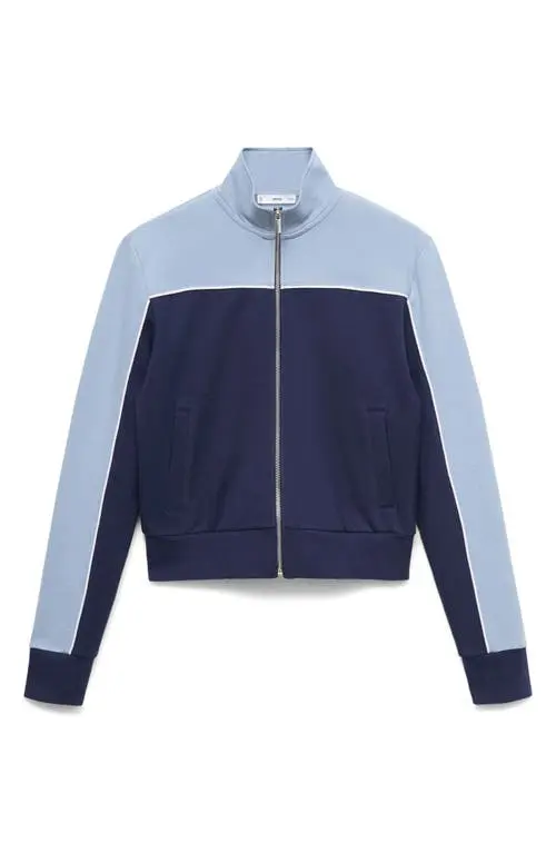 Mango Two-tone Zip Front Jacket