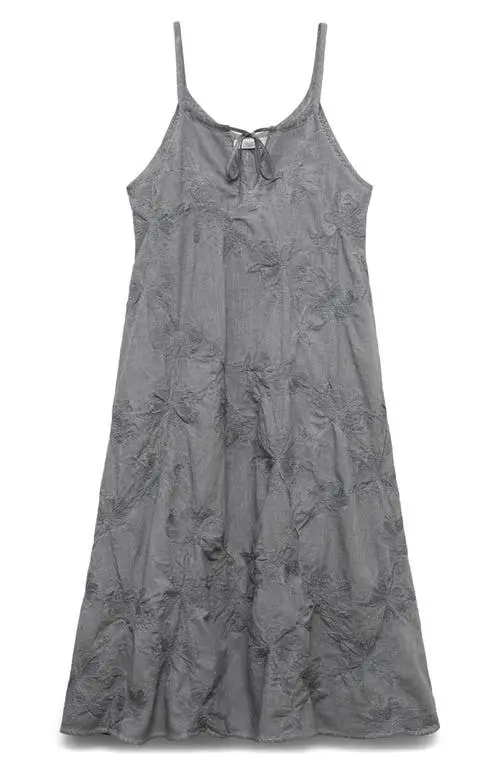 Mango Overdyed Embroidered Cotton Nightgown