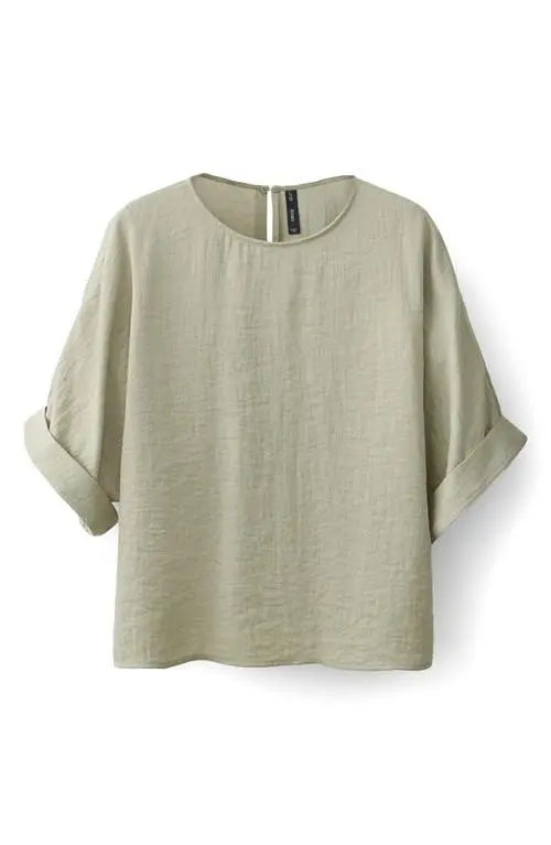 Mango Oversized Cuffed Sleeve Top