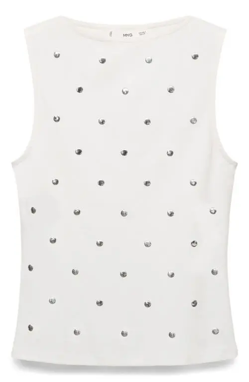 Mango Studded Sleeveless Top