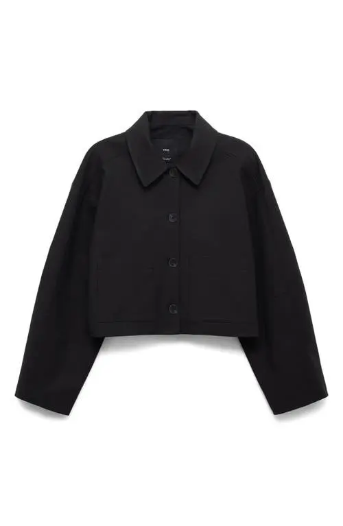 Mango Crop Button-front Jacket