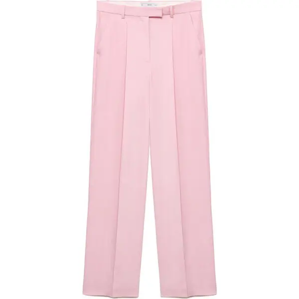 Mango Pleat Front Wide Leg Trousers