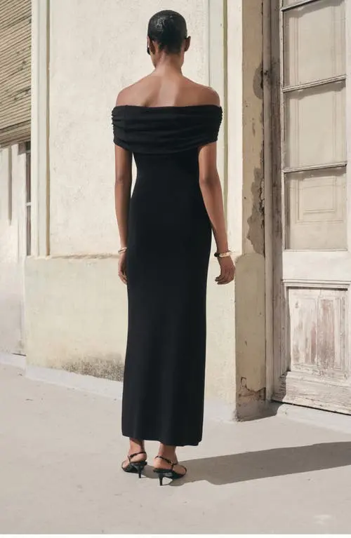 Mango Strapless Knit Maxi Dress
