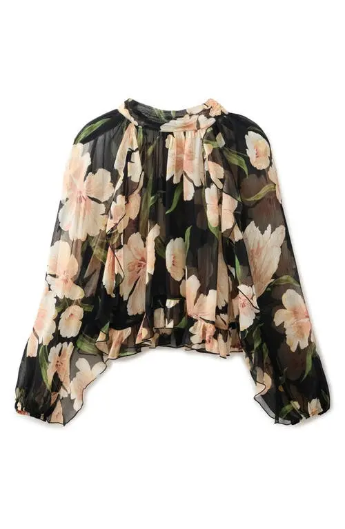 Mango Floral Semisheer Top