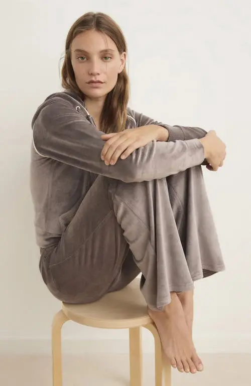Mango Soft Touch Velour Pajama Pants