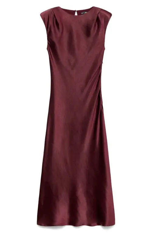 Mango Satin Dress - Maroon