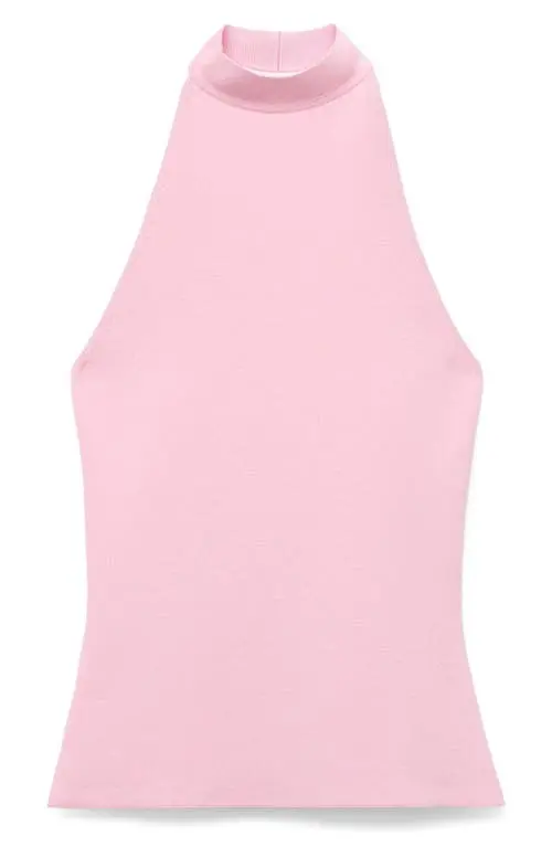 Mango Mock Neck Rib Halter Top